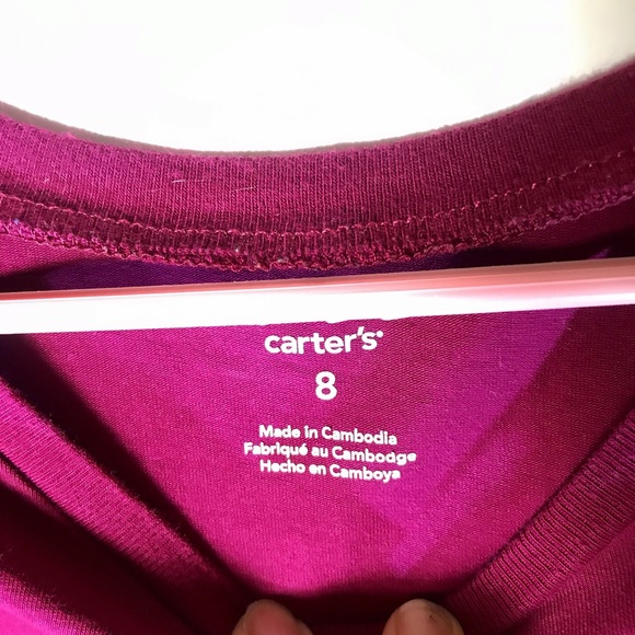 Carter's | Shirts & Tops | Carters Girls Sequin Happy Pink Shirt | Poshmark